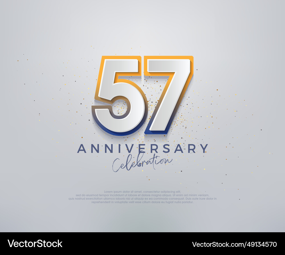 Modern and colorful premium design for 57th Vector Image
