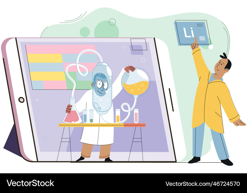 Online lessons distance education video course Vector Image
