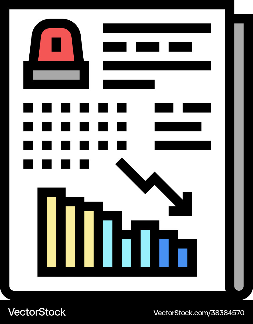 Risk assessment and reduction color icon Vector Image