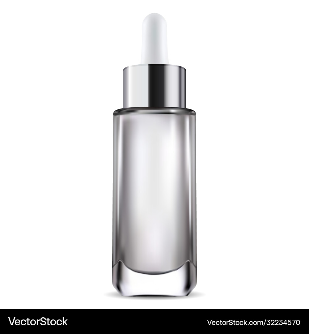 Serum product cosmetic drop bottle template 3d Vector Image