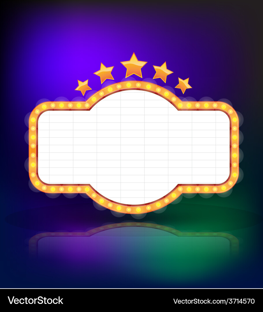 Showtime retro signs vintage frame Royalty Free Vector Image