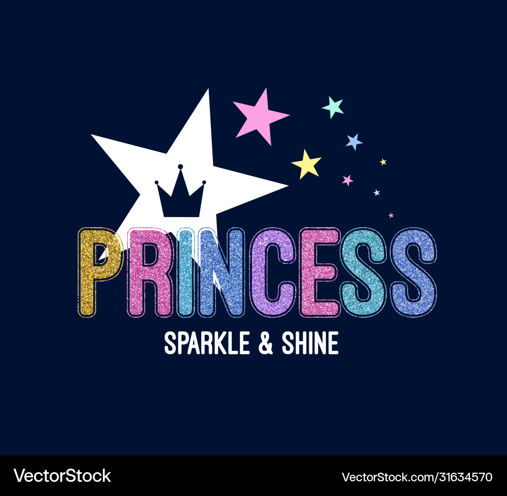 Stars print design with slogan Royalty Free Vector Image