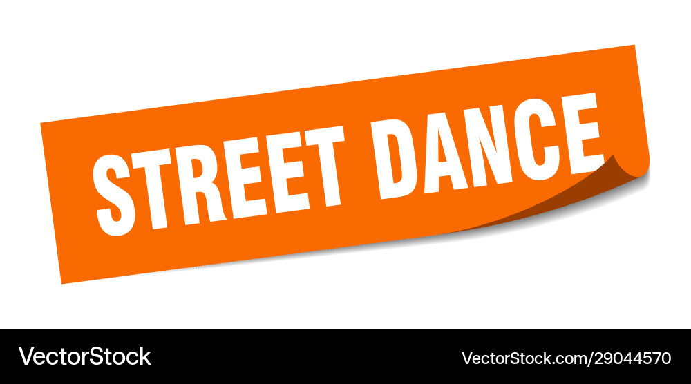 Street dance sticker square sign Royalty Free Vector Image