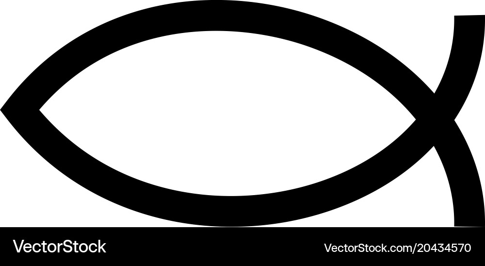 Symbol fish icon black color flat style simple Vector Image
