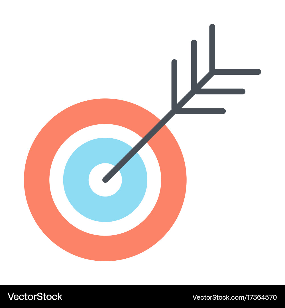 Target icon successful shoot goal sign concept Vector Image