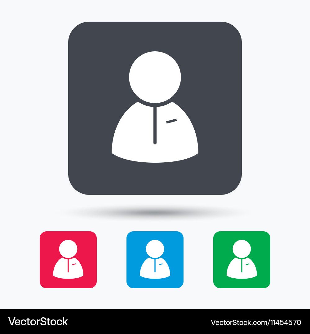 User icon human person sign Royalty Free Vector Image