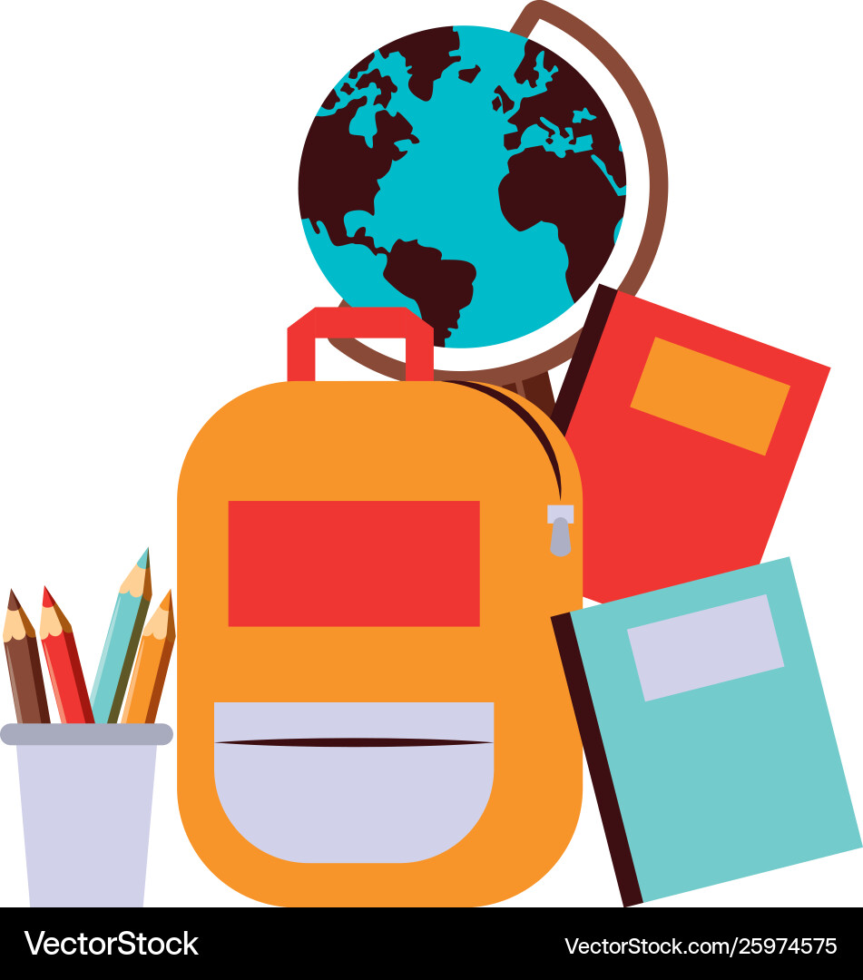 Back to school education cartoons Royalty Free Vector Image
