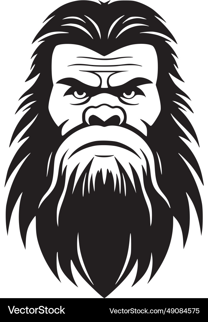 Bigfoot - minimalist and simple silhouette Vector Image