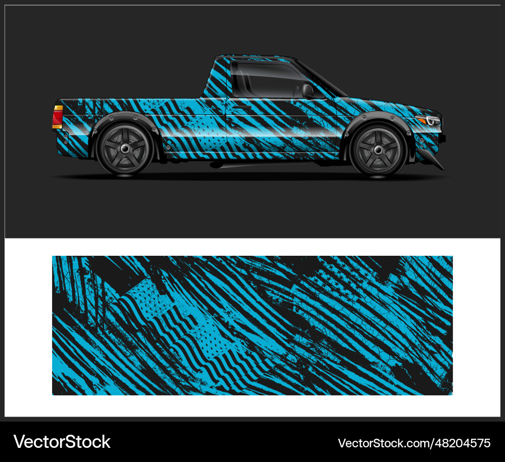 Car wrap decal designs for vehicle vinyl Vector Image