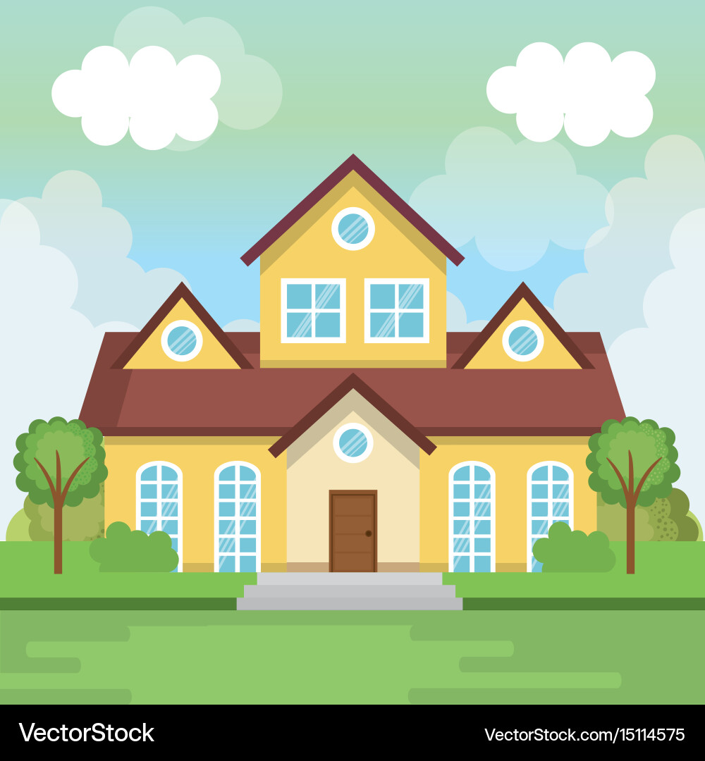 Colorful houses design Royalty Free Vector Image