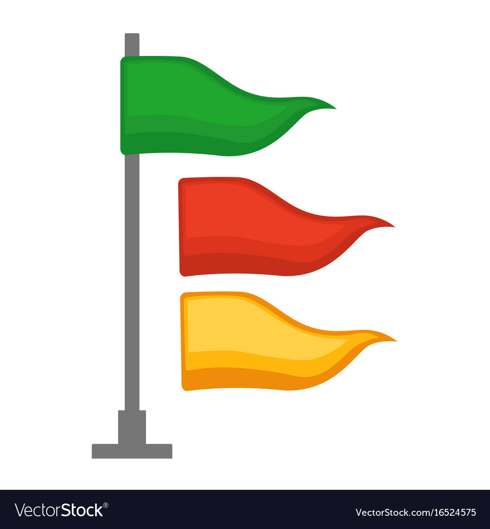 Different colored flags Royalty Free Vector Image