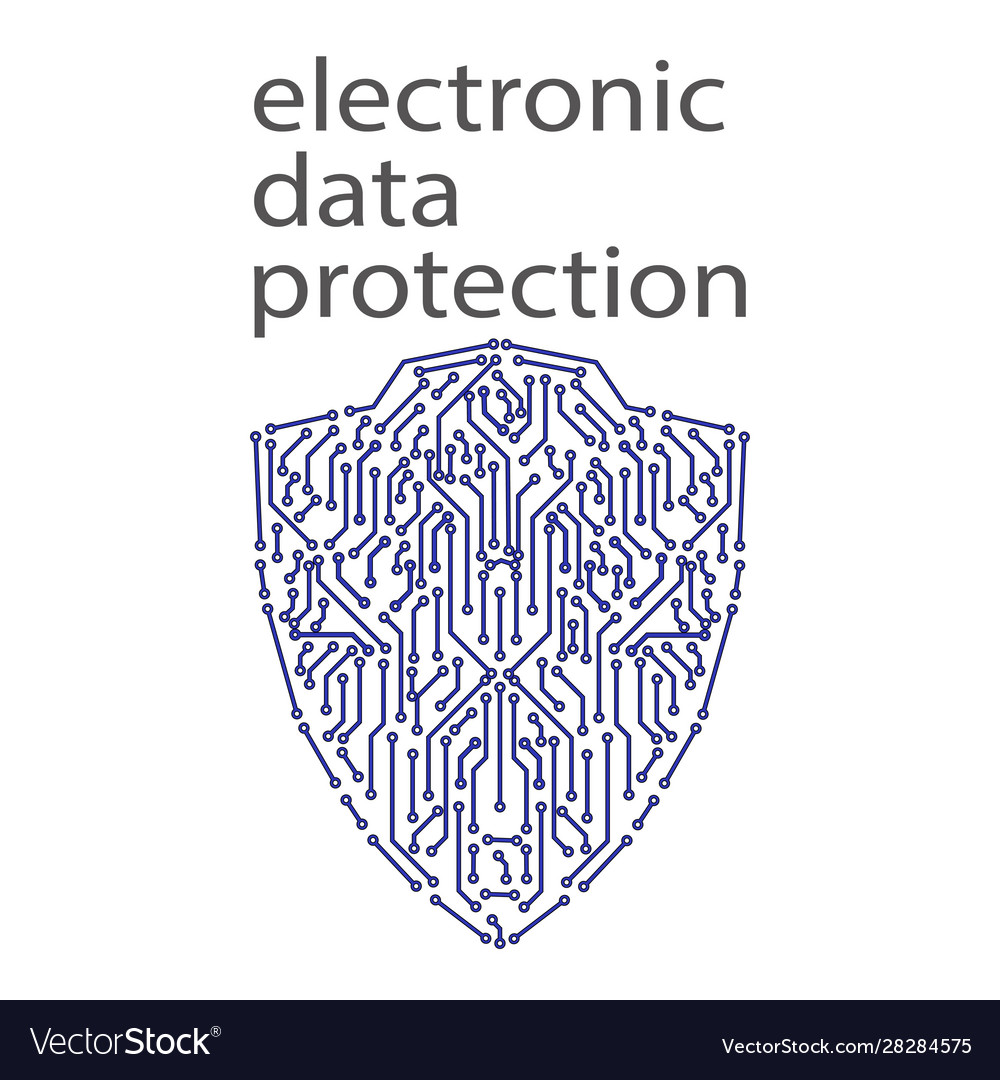 Electronic Data Protection Concept Royalty Free Vector Image