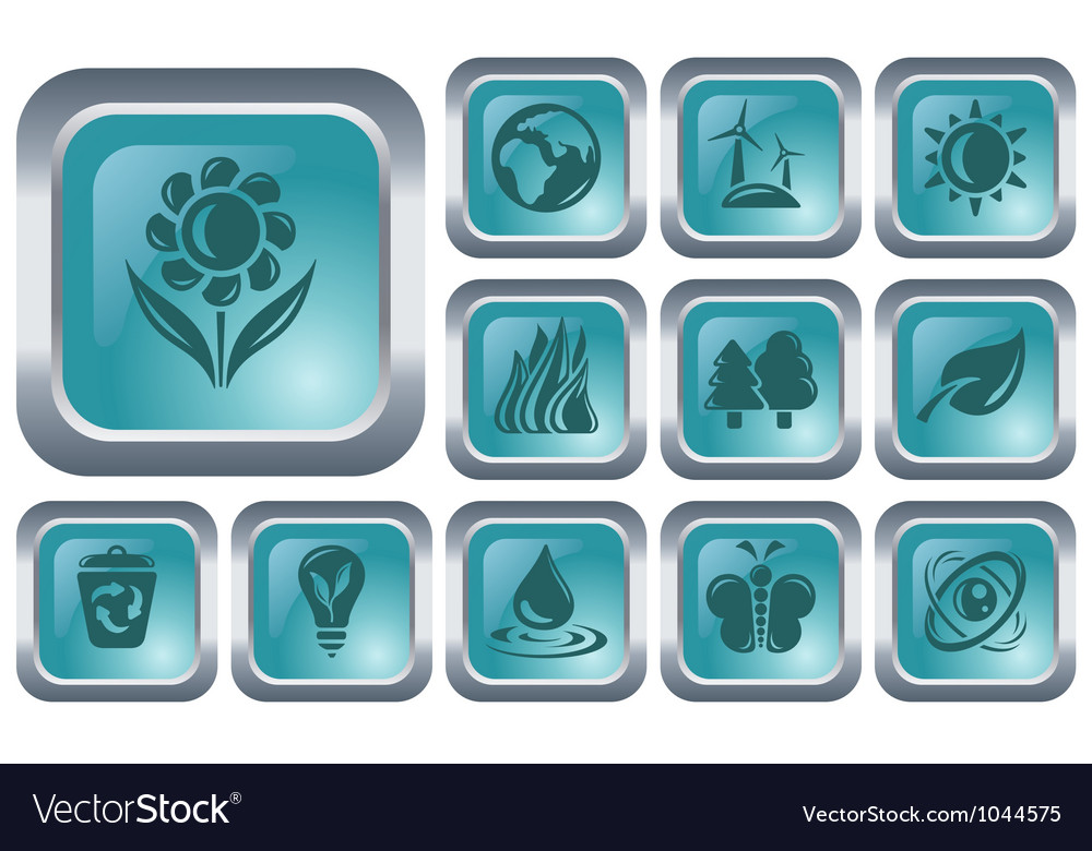 Environment buttons Royalty Free Vector Image - VectorStock