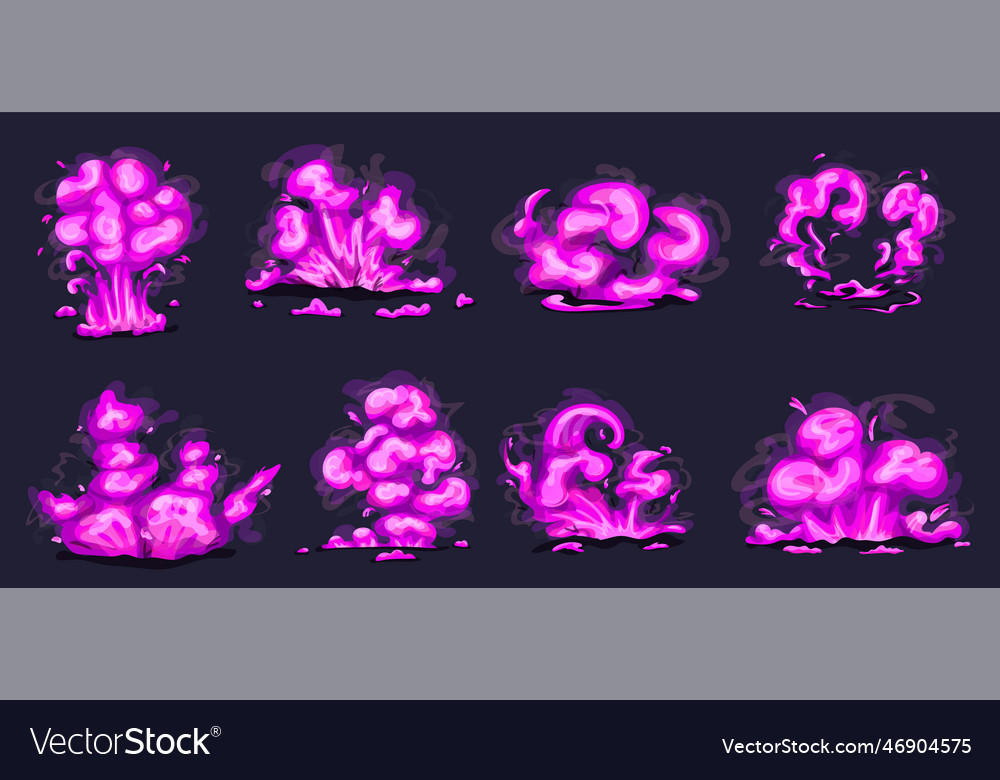 Fire explosion ui animation Royalty Free Vector Image