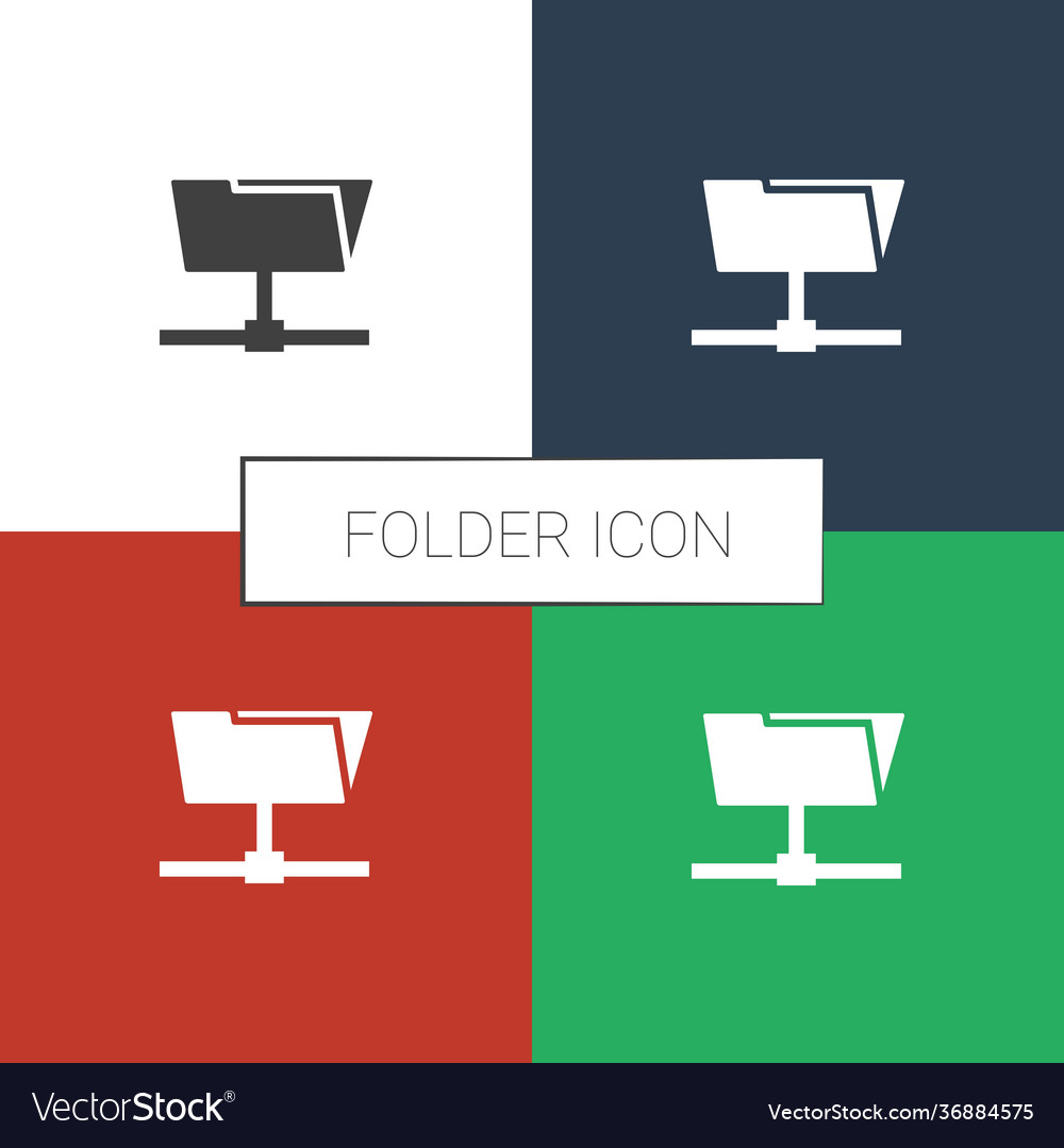 Folder icon white background Royalty Free Vector Image
