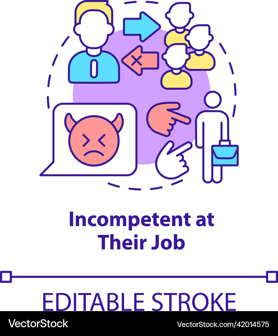 Incompetent at their job concept icon Royalty Free Vector