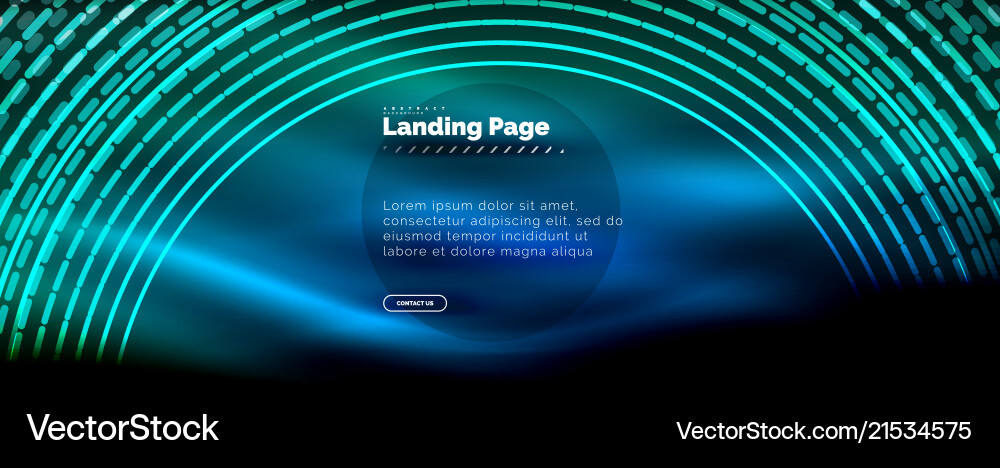 Neon glowing techno lines hi-tech futuristic Vector Image