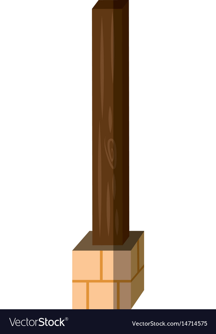 Post estructure construction Royalty Free Vector Image