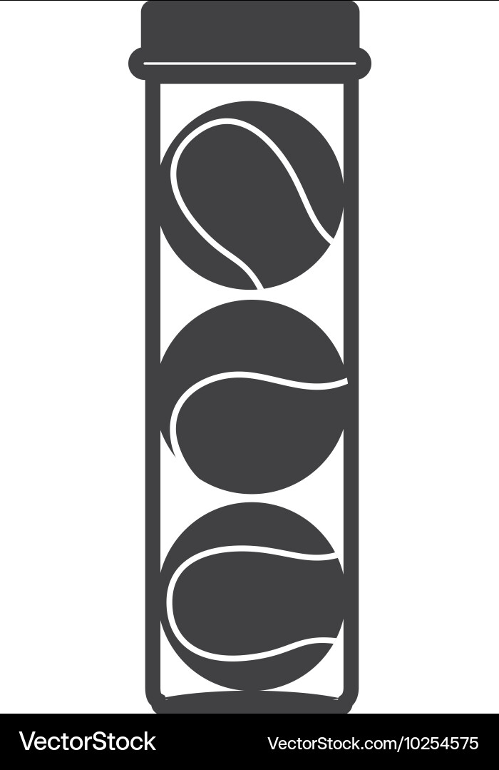 Tennis ball bottle container icon Royalty Free Vector Image