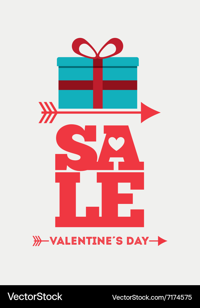 Valentines sale design Royalty Free Vector Image