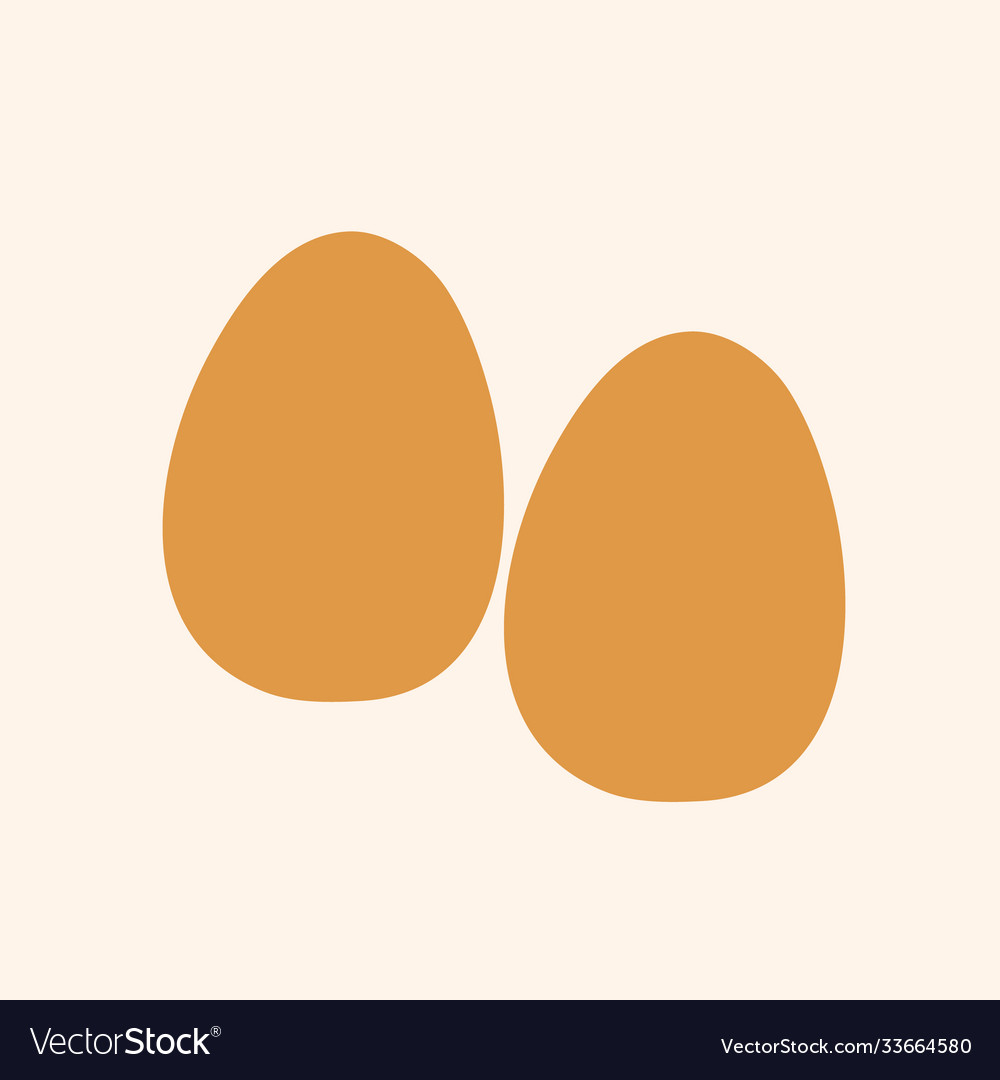 Egg design flat objects Royalty Free Vector Image