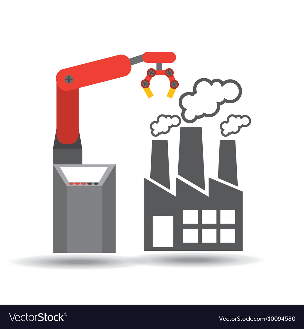 Factory and technology machine Royalty Free Vector Image