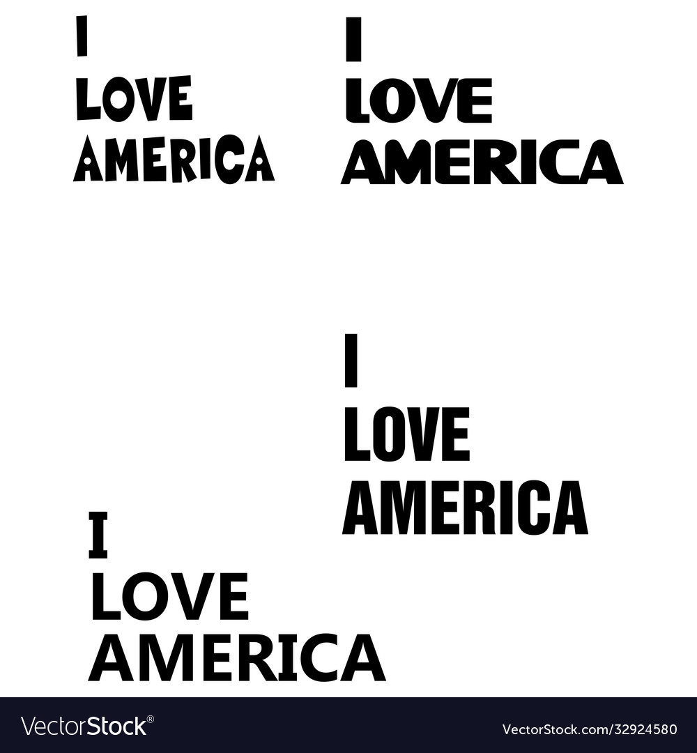 I love america Royalty Free Vector Image - VectorStock