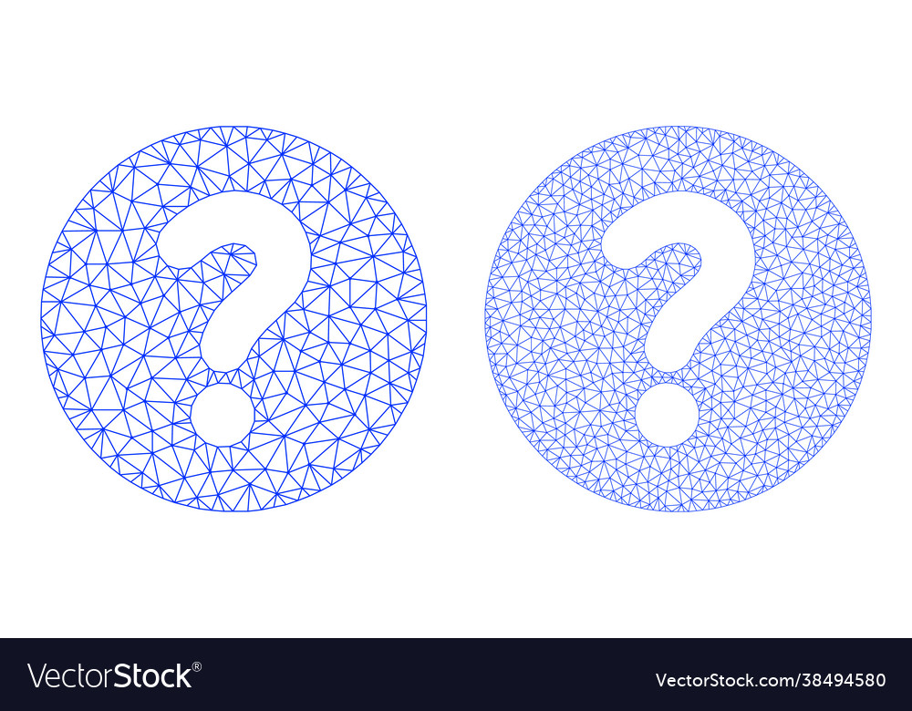 Query icons - triangular mesh Royalty Free Vector Image
