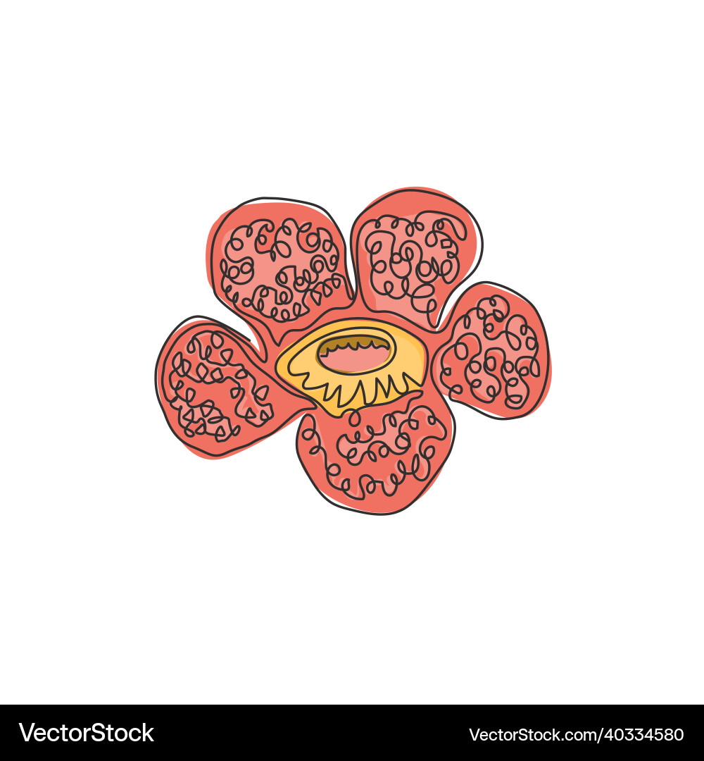 Single one line drawing beauty of fresh corpse Vector Image