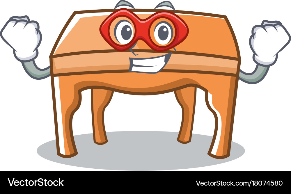 Super hero table character cartoon style Vector Image