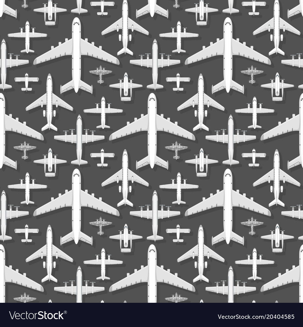 Airplane seamless pattern background Royalty Free Vector