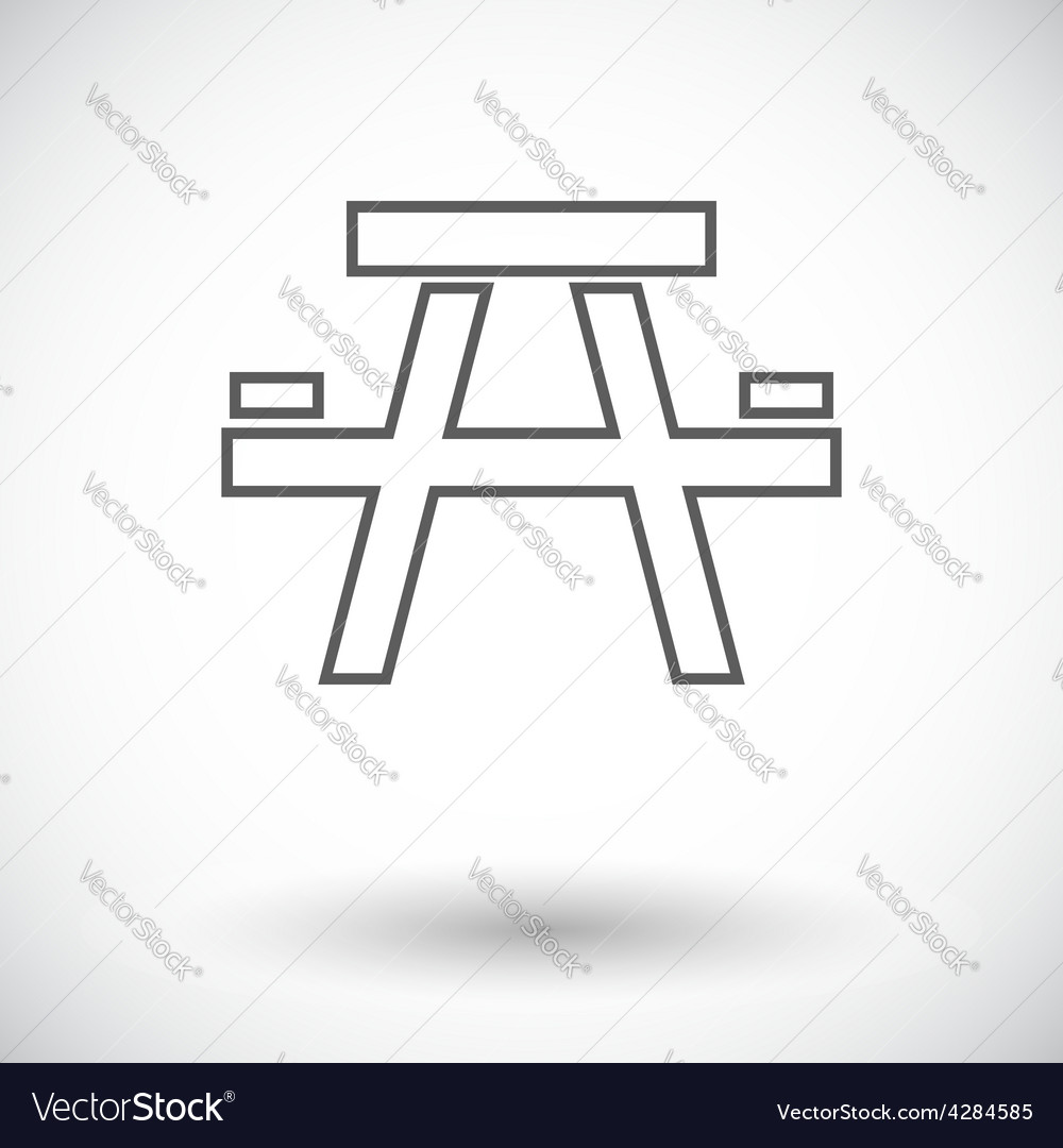 Camping table Royalty Free Vector Image - VectorStock