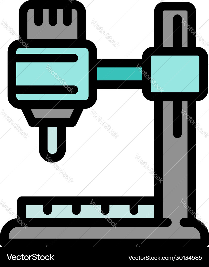 Drilling machine icon outline style Royalty Free Vector