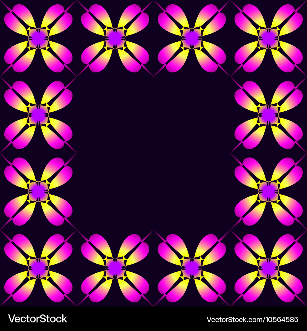 Frame of purple clover Royalty Free Vector Image
