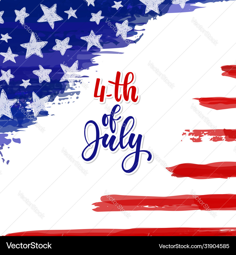 Happy independence day card american Royalty Free Vector