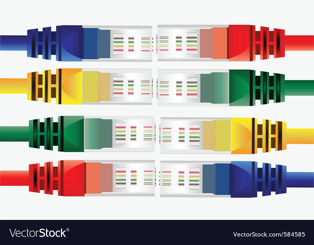 Internet cables Royalty Free Vector Image - VectorStock