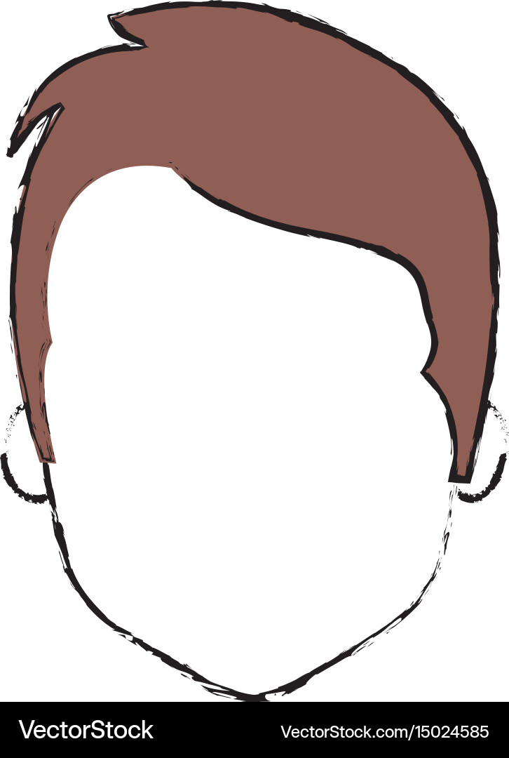 Nice man face with haistyle Royalty Free Vector Image