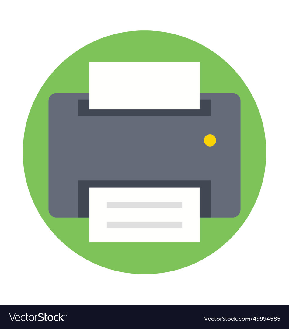 Printer flat icon Royalty Free Vector Image - VectorStock