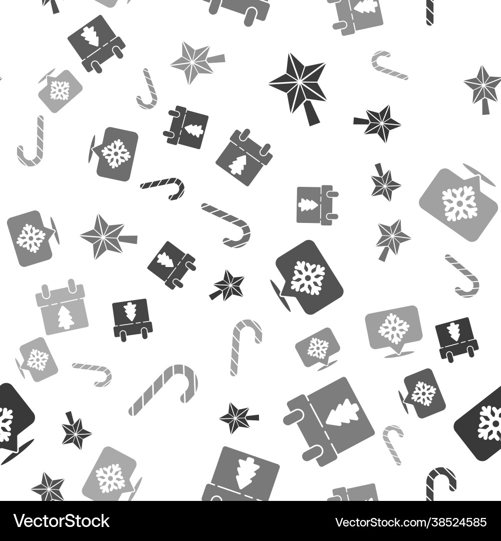 Set christmas star calendar snowflake Royalty Free Vector