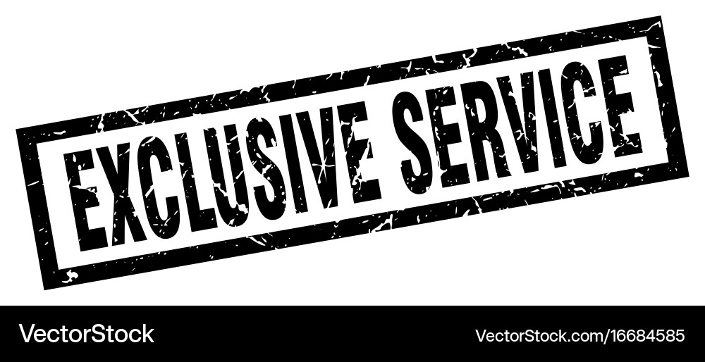 Square grunge black exclusive service stamp Vector Image
