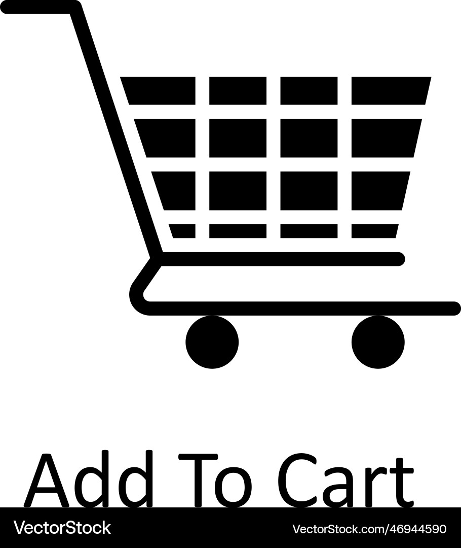 Add to cart solid icons simple stock ill Vector Image