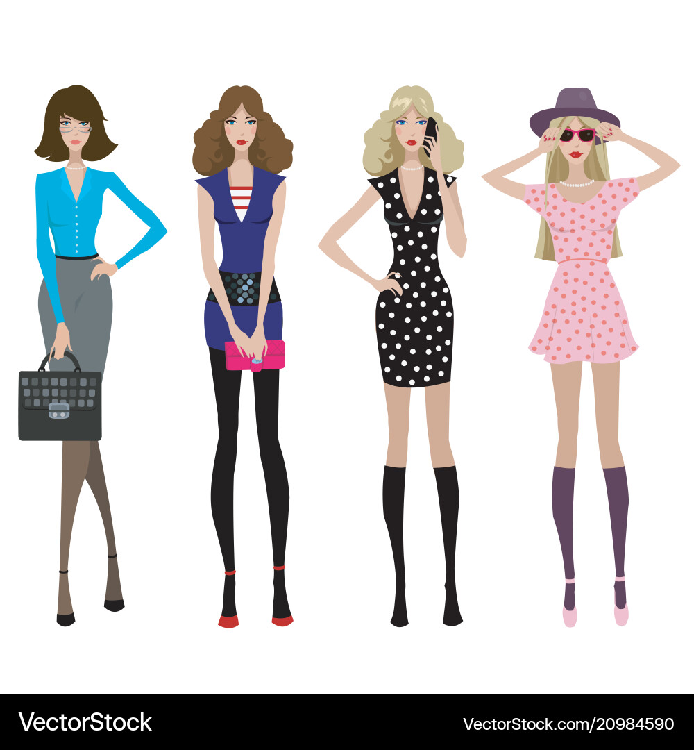 Beautiful young girl Royalty Free Vector Image