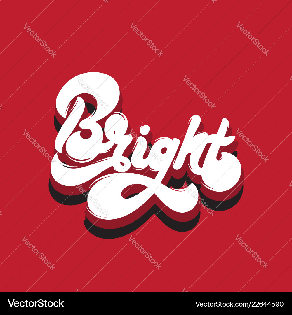 Bright handwritten lettering made in 90s style Vector Image