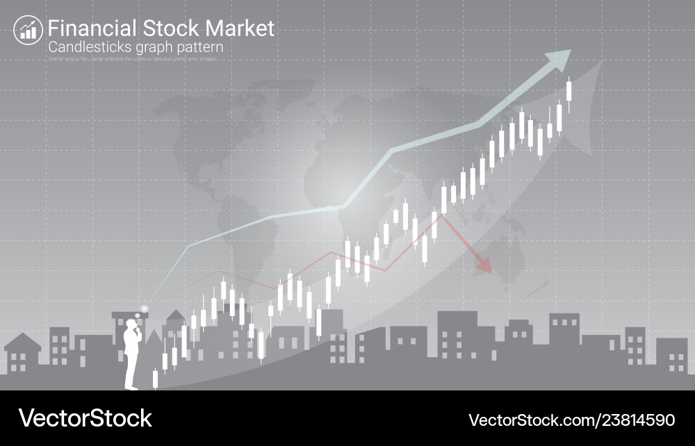 Candlestick patterns is a style of financial Vector Image