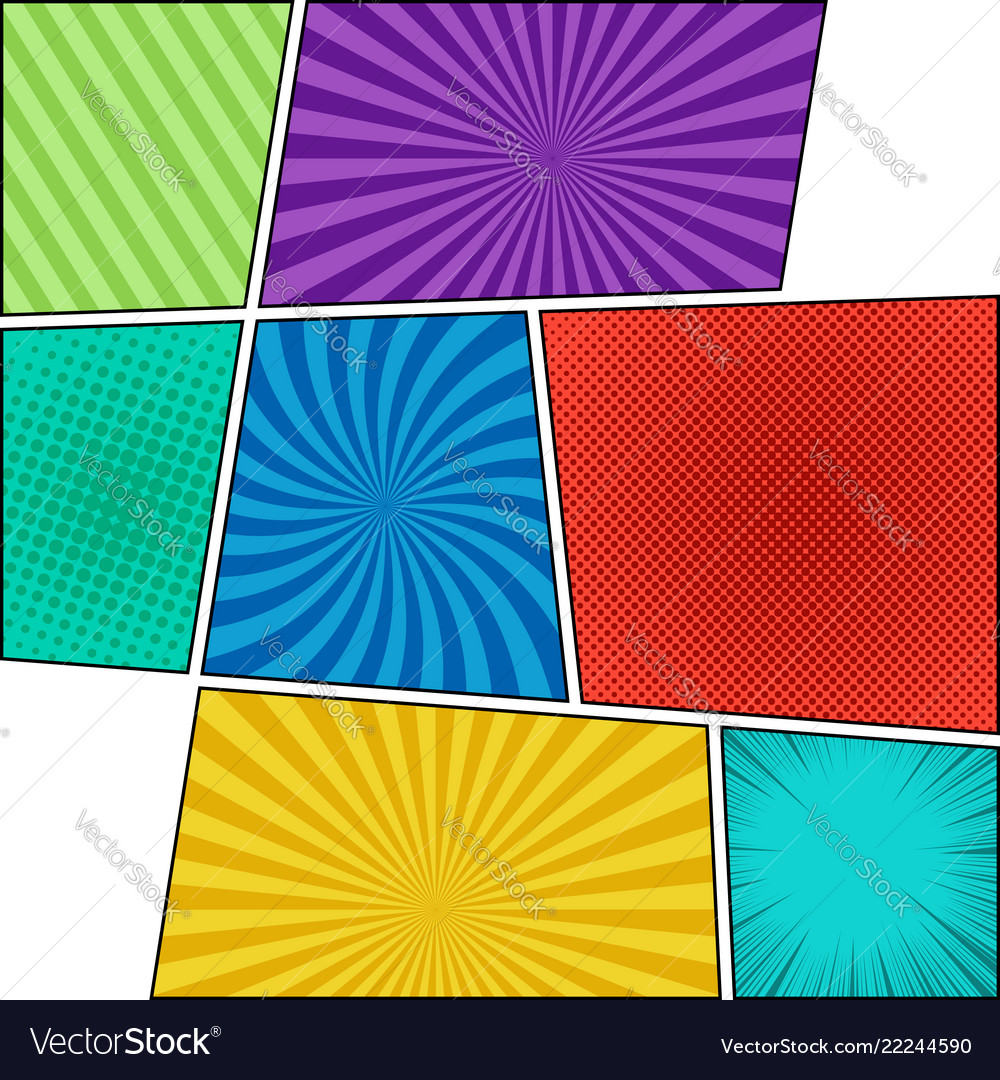 Comic bright composition Royalty Free Vector Image
