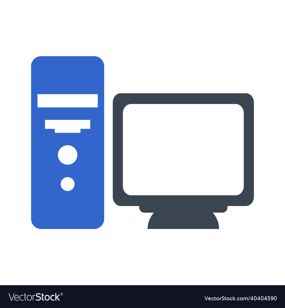 Desktop Computer Icon Lizenzfreies Vektorbild