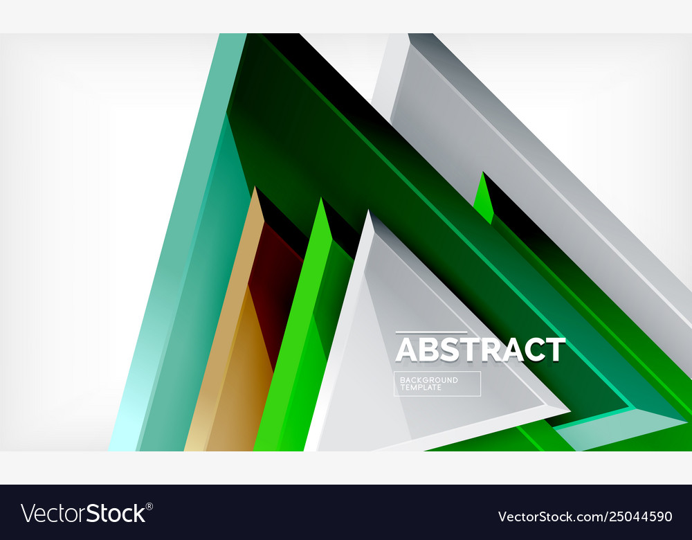 Flying triangles composition geometric background Vector Image