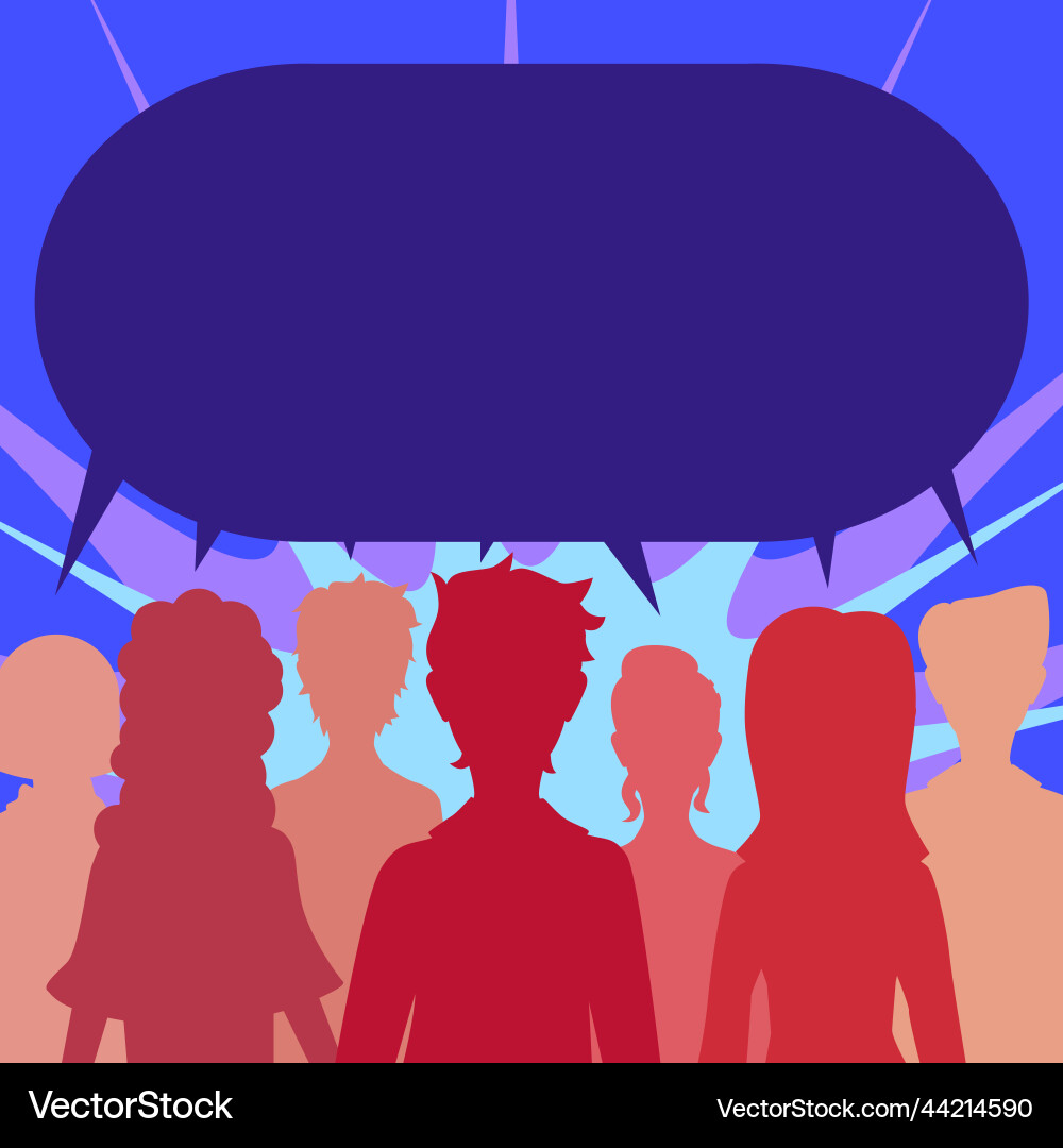 Group of people sharing important informations Vector Image