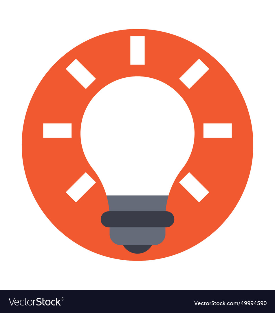 Idea flat icon Royalty Free Vector Image - VectorStock