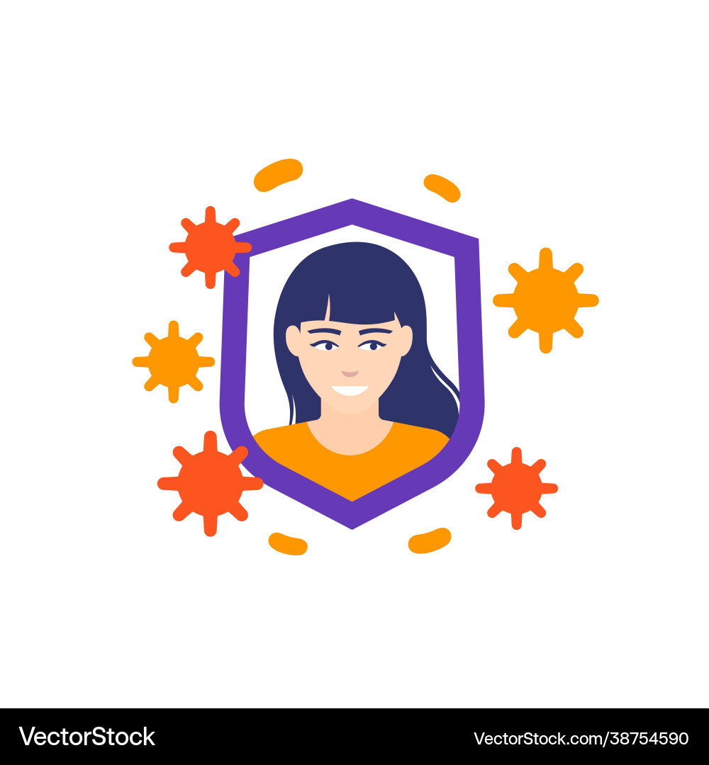 Immune system strong immunity and health Vector Image